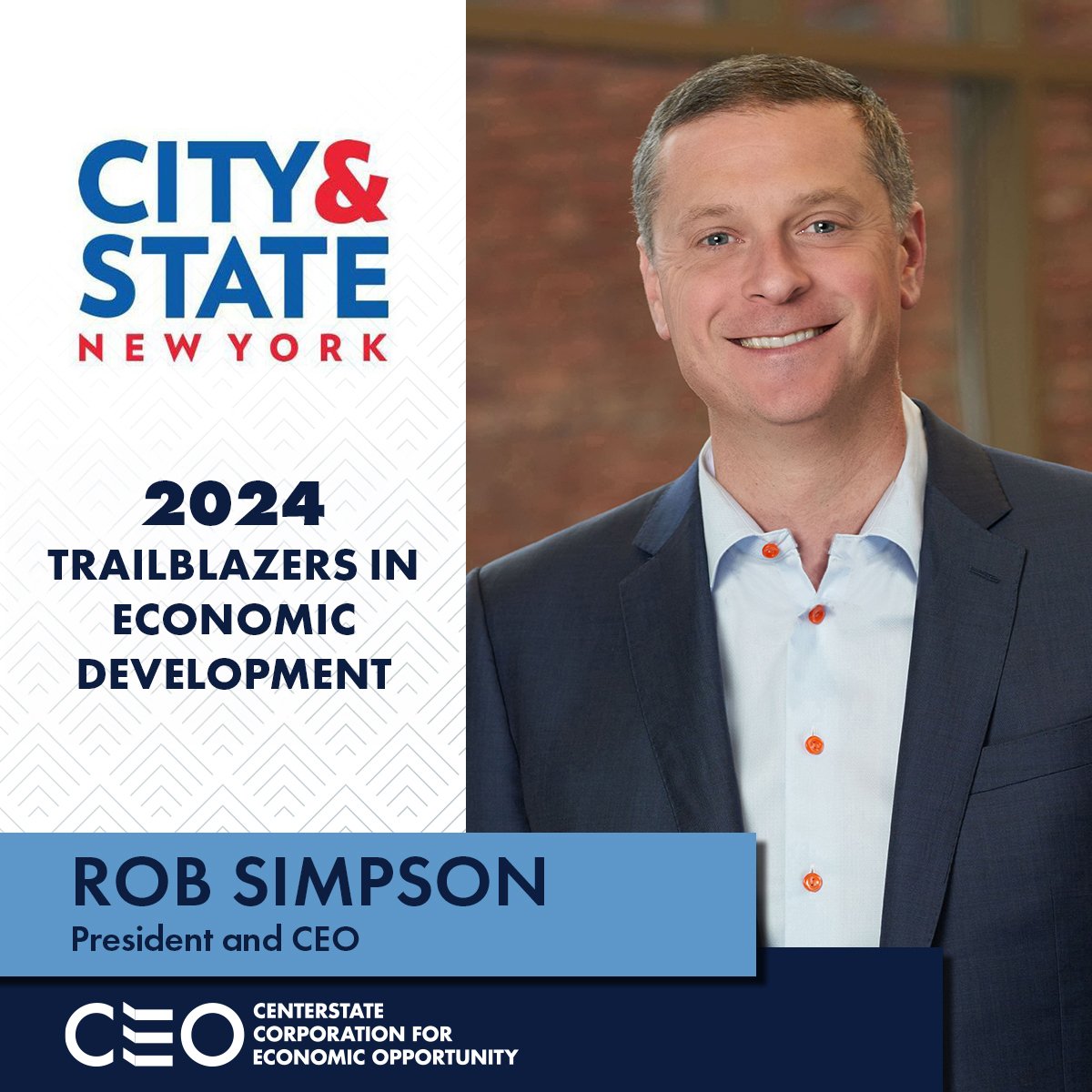 Robert Simpson, CEO van CenterState, geeft commentaar op de State of the State-toespraak van ...